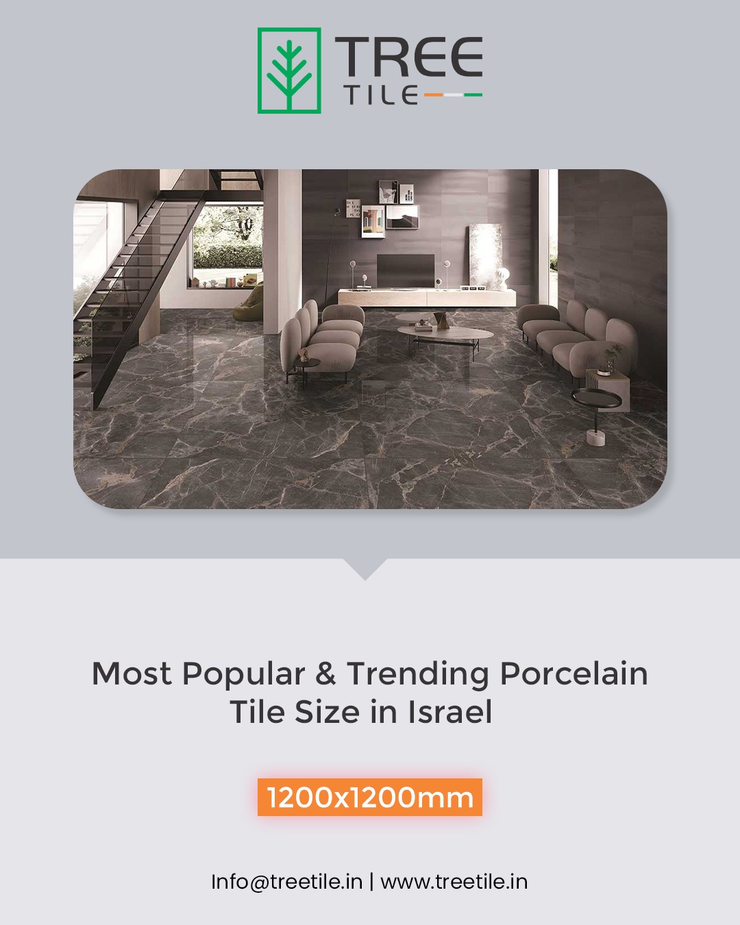 1200x1200mm | Most Popular & Trending Porcelain Tile Size in Israel ...